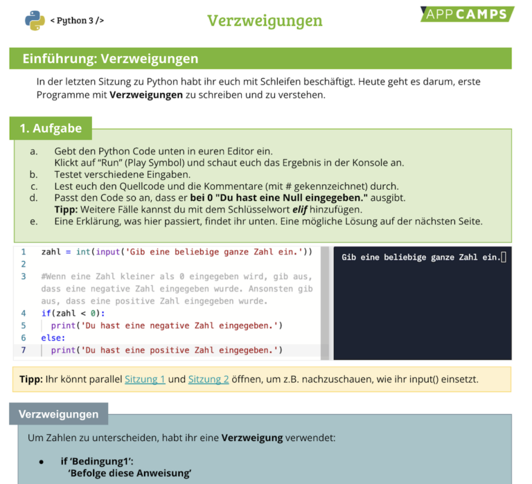 Programmieren lernen mit Python - appcamps.de
